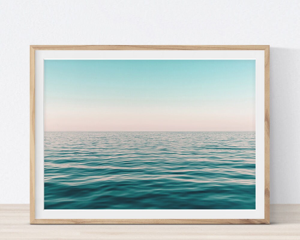 Ocean Wall Art Coastal Decor California Beach Poster Pastel | Etsy