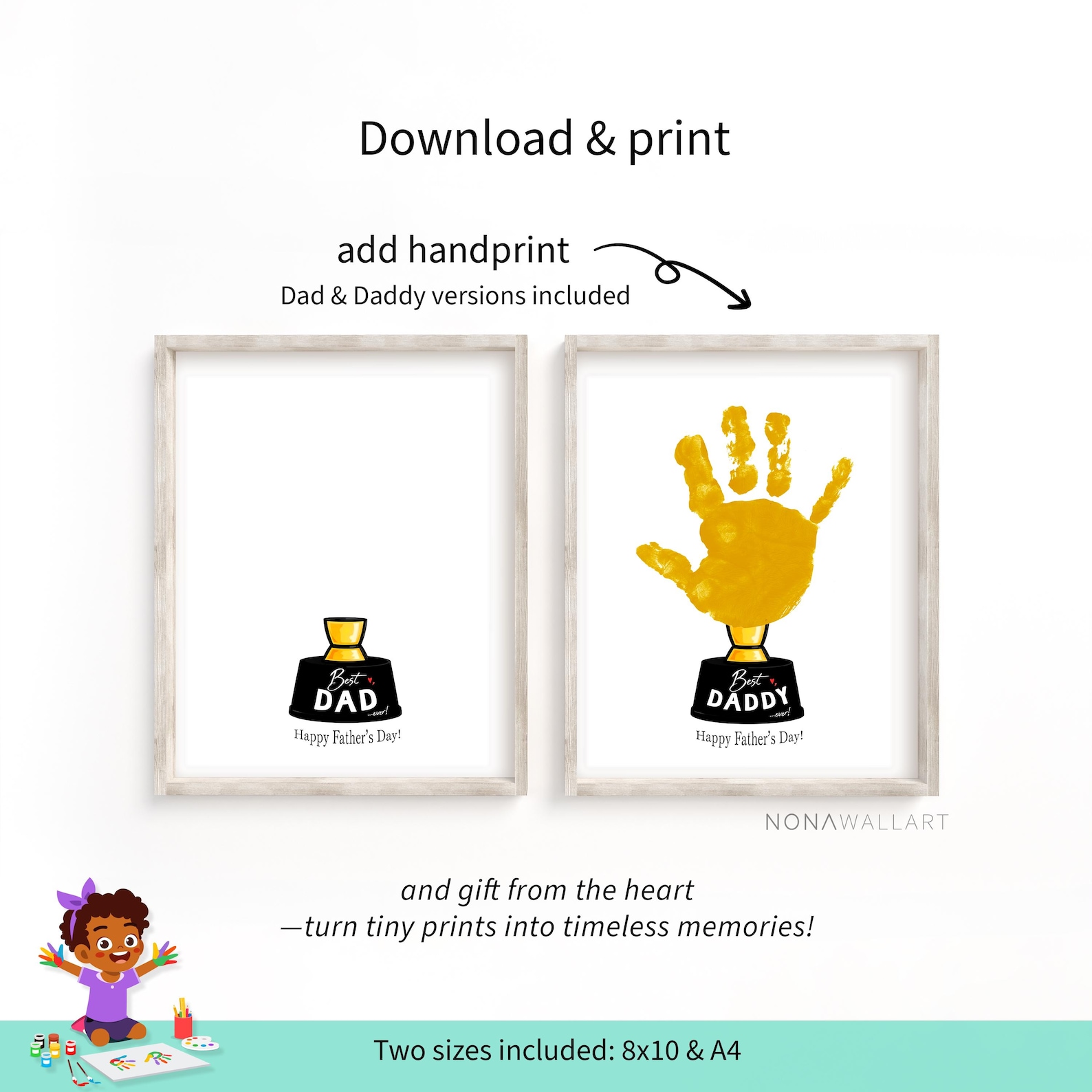 Father's Day Handprint Trophy Craft: DIY Dad Gift (digital Download) - Etsy