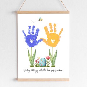 Easter Handprint Craft for Kids - Digital DIY Template for Preschool ...