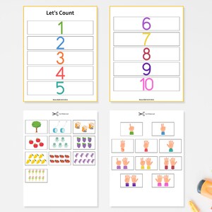Let's Count Busy Binder Printable, Counting Activity, Homeschool ...