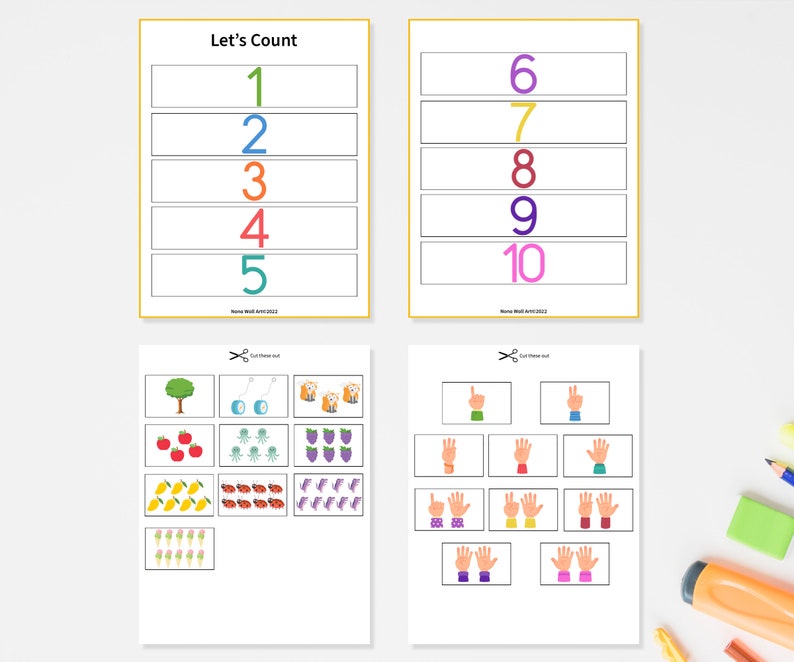 Let's Count Busy Binder Printable Counting Activity - Etsy