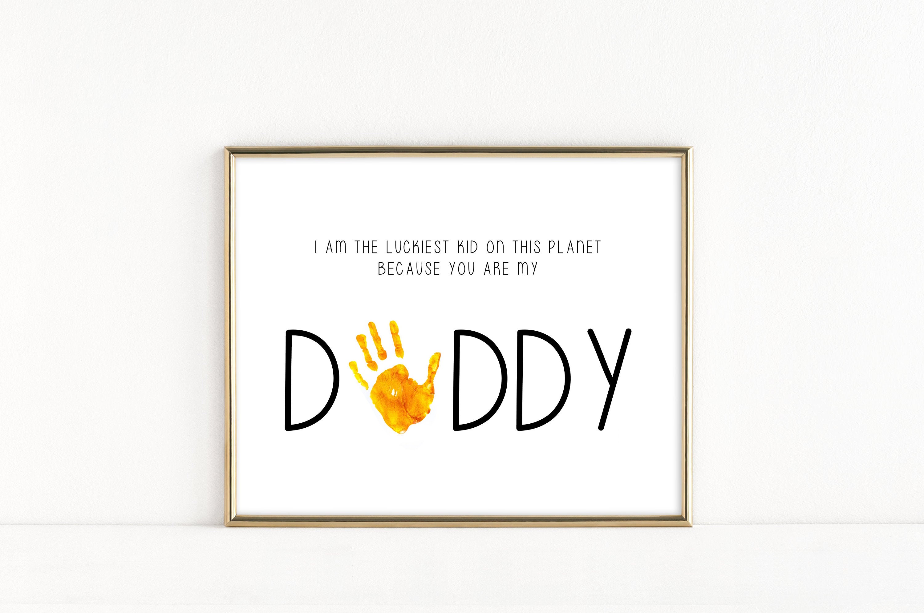 Handprint for Daddy DIY Fathers Day Gift Printable Keepsake - Etsy Canada