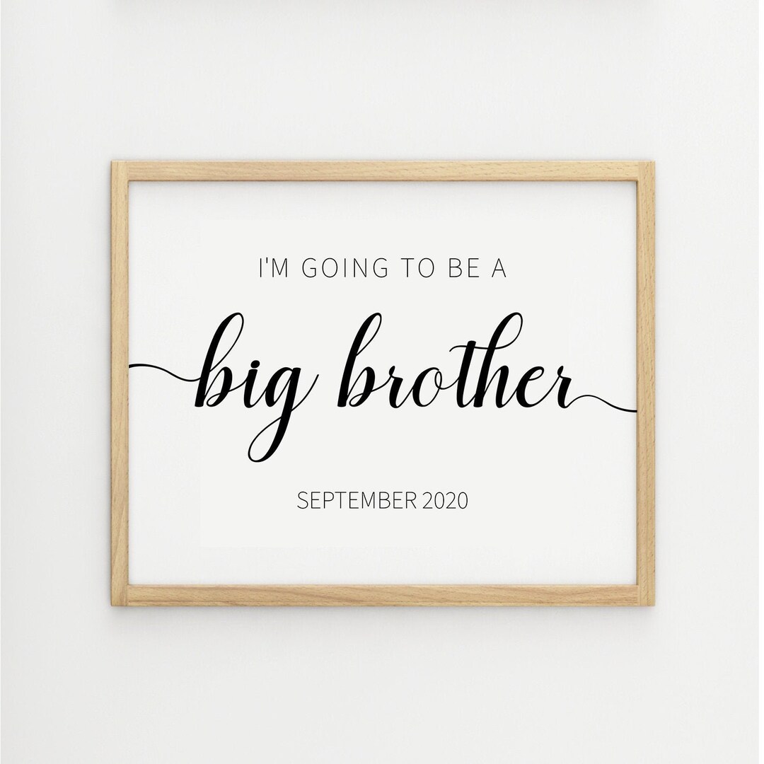 I'm Going to Be a Big Brother, Custom Pregnancy Announcement Sign ...