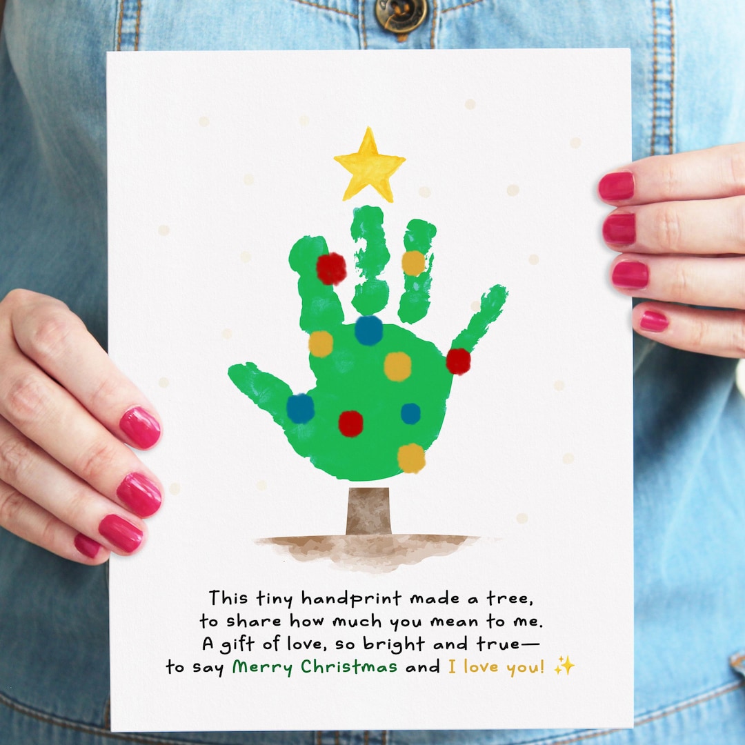 Christmas Tree Handprint Poem: Holiday Keepsake Kids Craft (digital ...