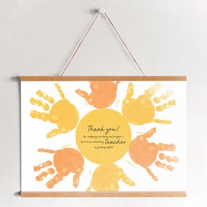 Teacher Appreciation Handprint Craft | You Help Me Shine | End of Year ...