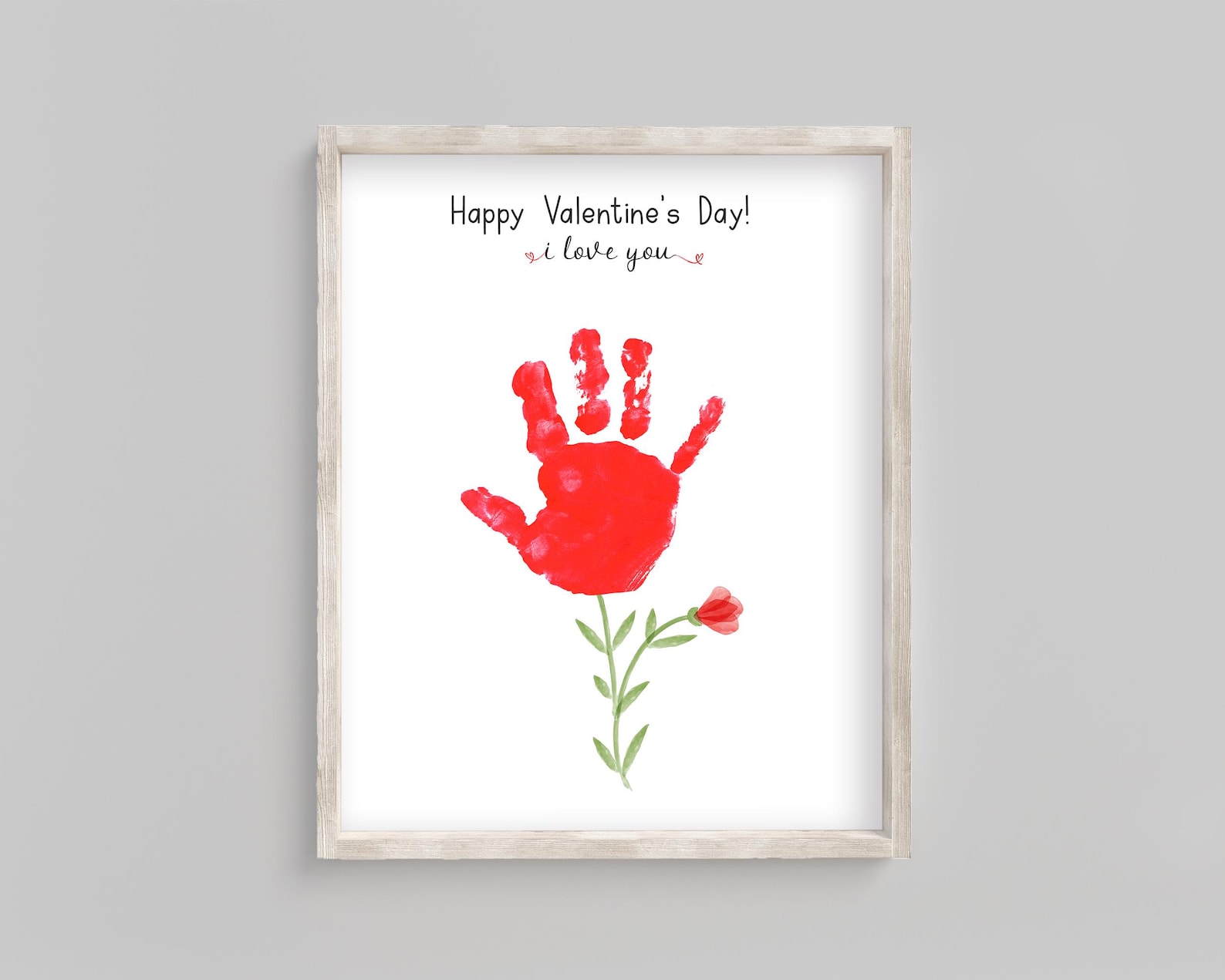 Valentine's Day Handprint Flower Craft: DIY Kids Activity (digital ...
