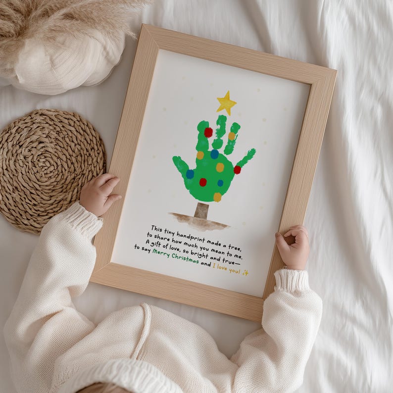 Christmas Tree Handprint Poem: Holiday Keepsake Kids Craft (digital ...