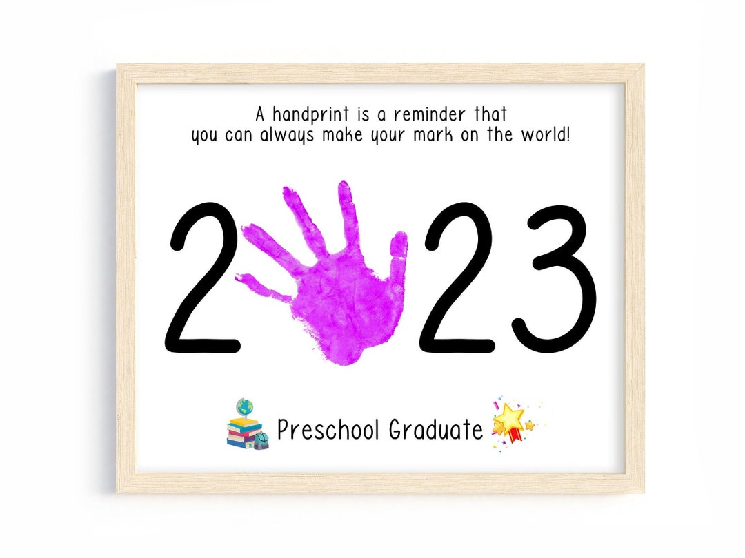 Preschool Graduation Handprint Art Kids DIY Crafts Make Your - Etsy