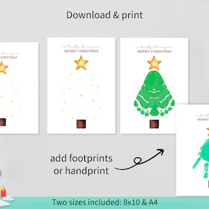 Christmas Tree Footprints / Handprint Art Craft for Kids I Treely Love ...