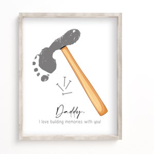 DIY Footprint Father's Day Craft, Printable Keepsake (digital File) - Etsy