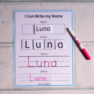 Personalized Name Spelling Practice: Homeschool Busy Book (digital File ...