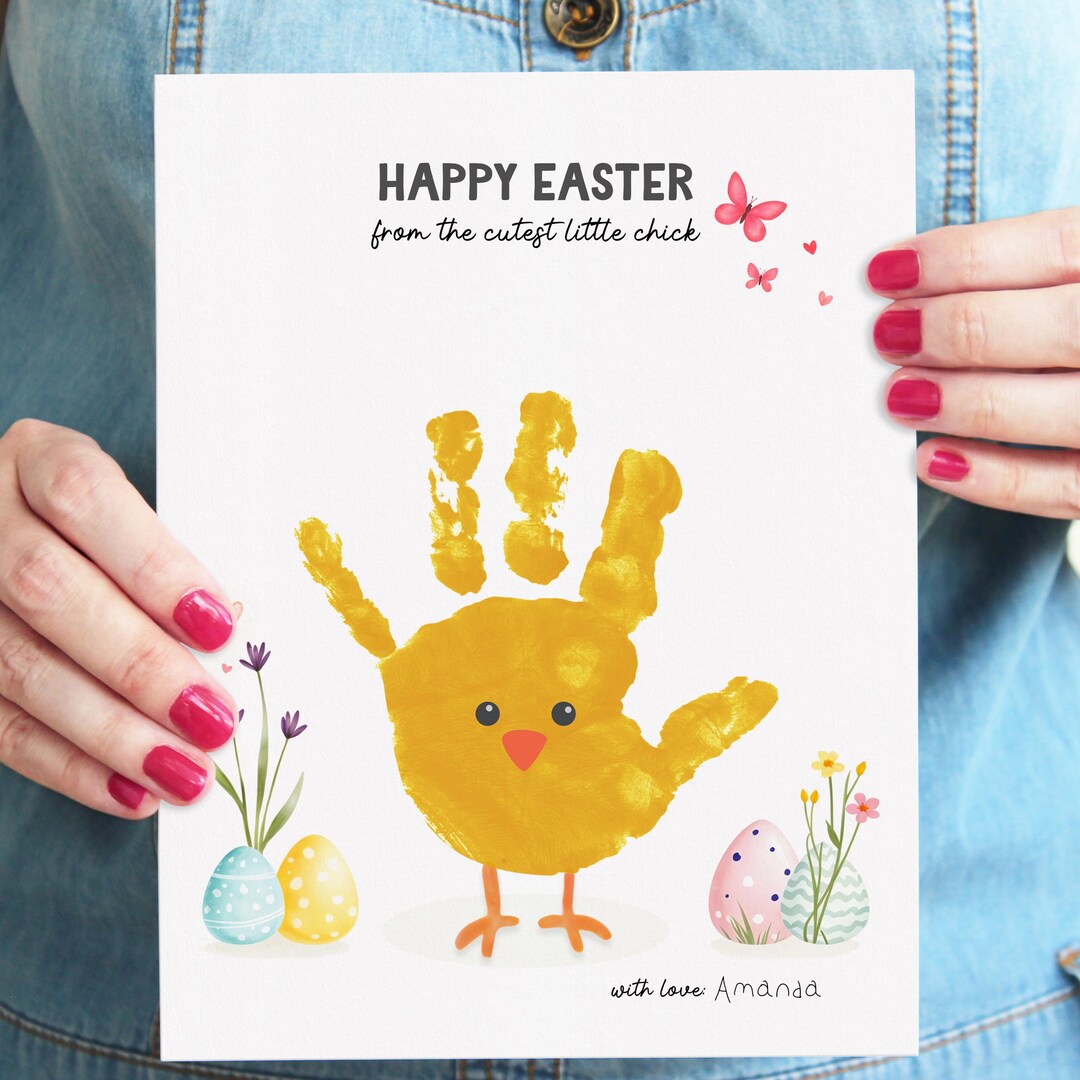 Easter Handprint Chick Craft: DIY Keepsake Gift (digital File) - Etsy