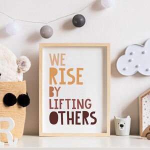 We Rise by Lifting Others, Diversity Wall Art, Printable Classroom ...