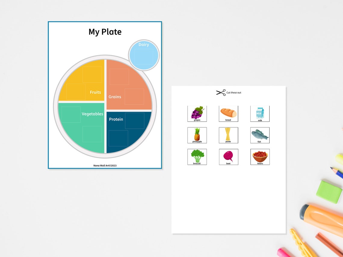 Food Groups Sorting Worksheet Busy Book Printable Homeschool - Etsy