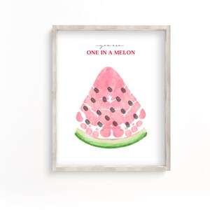 You Are One in a Melon Footprint Art, Preschool Father's Day Craft for ...