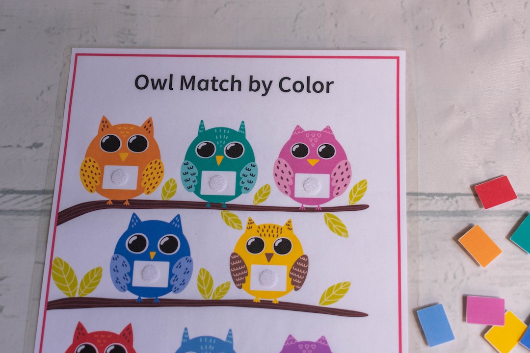 Color Matching Game, Busy Book Printable, Educational Activity ...