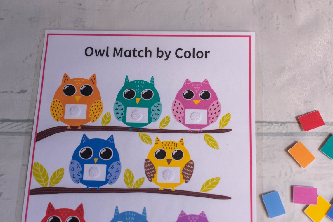 Color Matching Game, Busy Book Printable, Educational Activity ...
