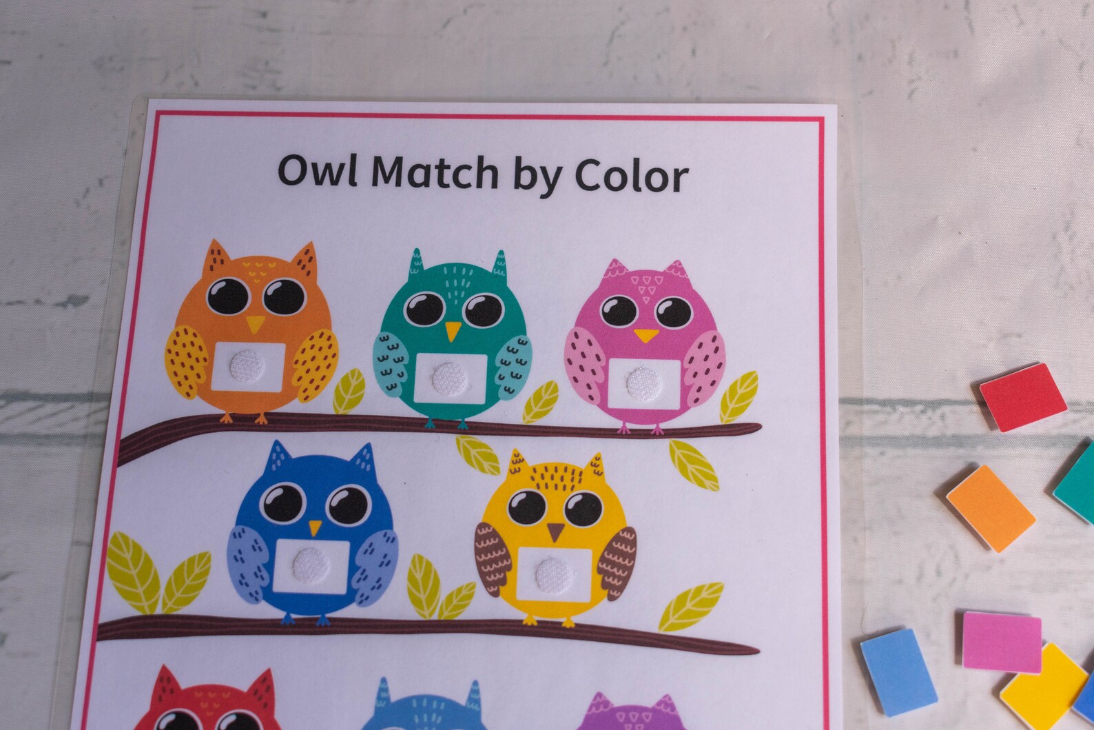 Color Matching Game, Busy Book Printable, Educational Activity ...