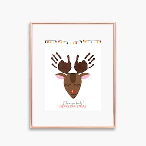 Holidays Handprint Craft, Printable DIY Christmas Art, Handprint Art ...