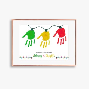 Holidays Handprint Craft, Printable DIY Christmas Art, Handprint Art ...