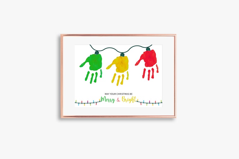 Holidays Handprint Craft Printable DIY Christmas Art - Etsy