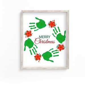 Holidays Handprint Craft, Printable DIY Christmas Art, Handprint Art ...