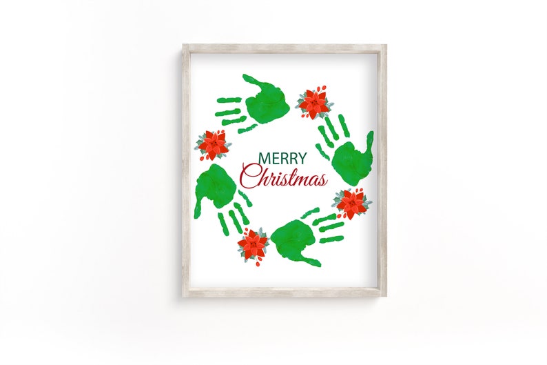 Holidays Handprint Craft Printable DIY Christmas Art - Etsy