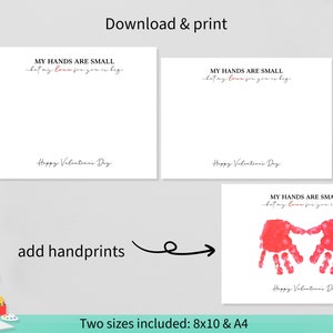 Happy Valentines Day Handprint Art, Preschool Valentine Day Craft for ...