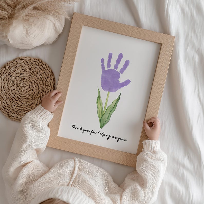 Teacher Appreciation Handprint Craft | Thank You for Helping Me Grow ...