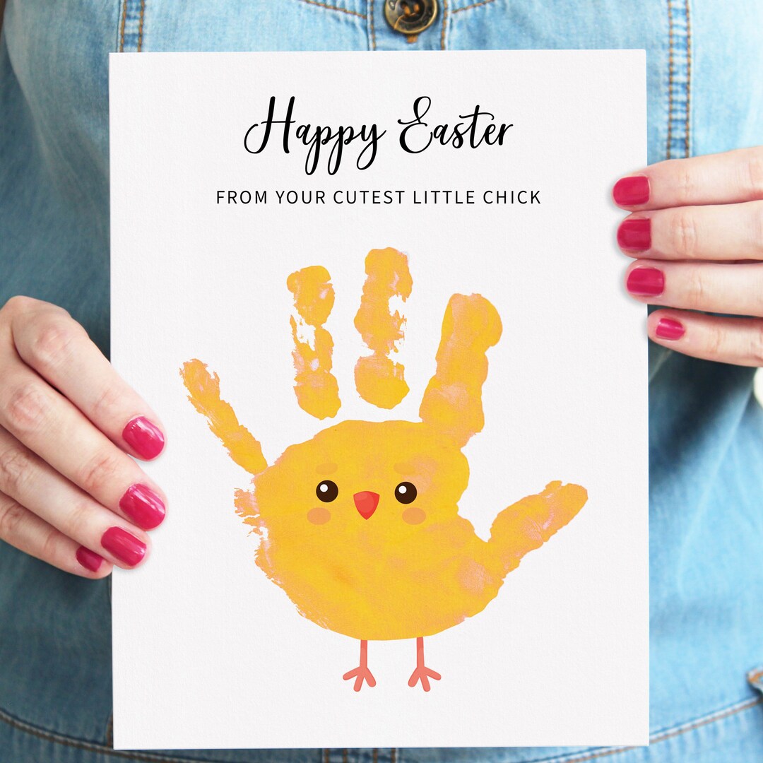 Easter Handprint Craft for Kids Digital DIY Cutest Little Chick ...