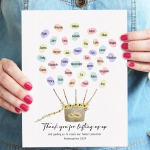 Teacher Appreciation Gift, Thank You for Lifting Us Up, Personalized ...