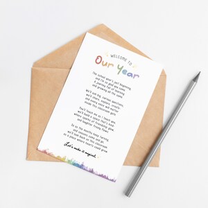 Welcome to Our Year Poem | First Day of School Teacher Gift for ...