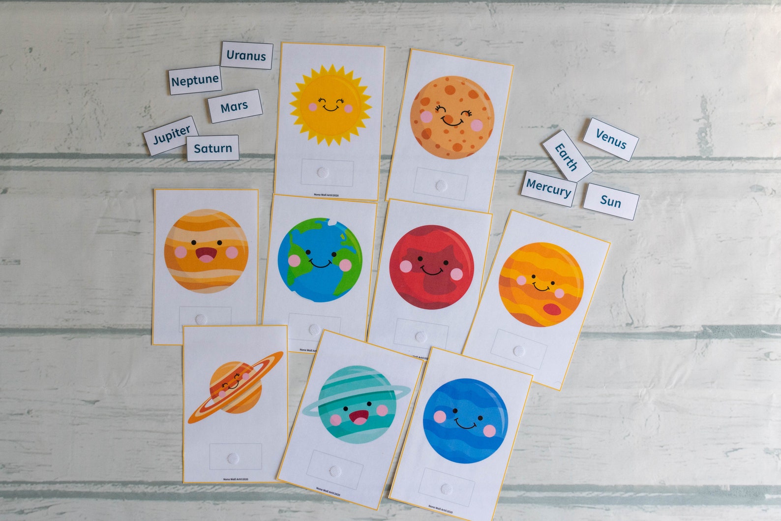 Solar System Cards Homeschool Educational Game Learning | Etsy