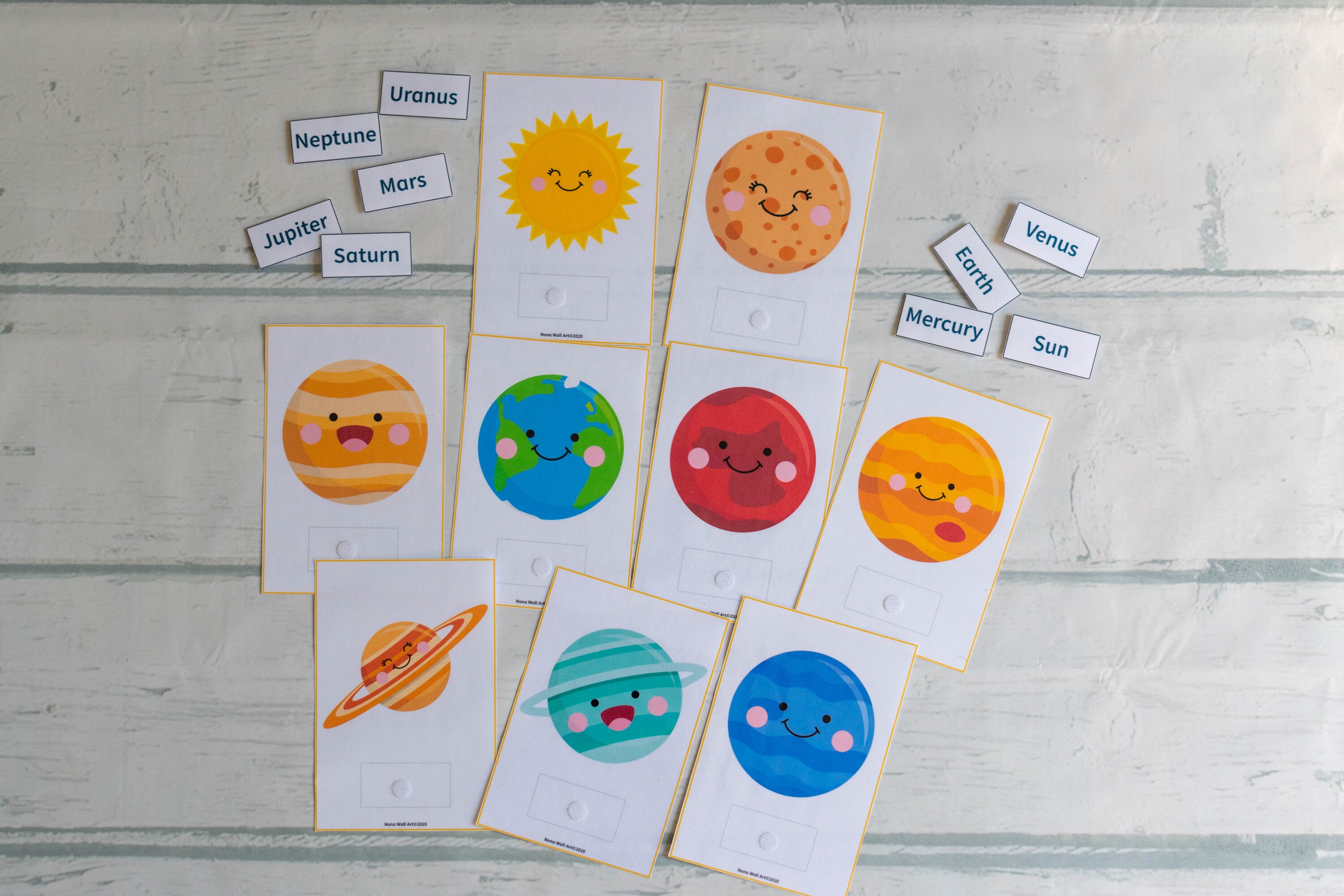 Solar System Cards Homeschool Educational Game Learning | Etsy