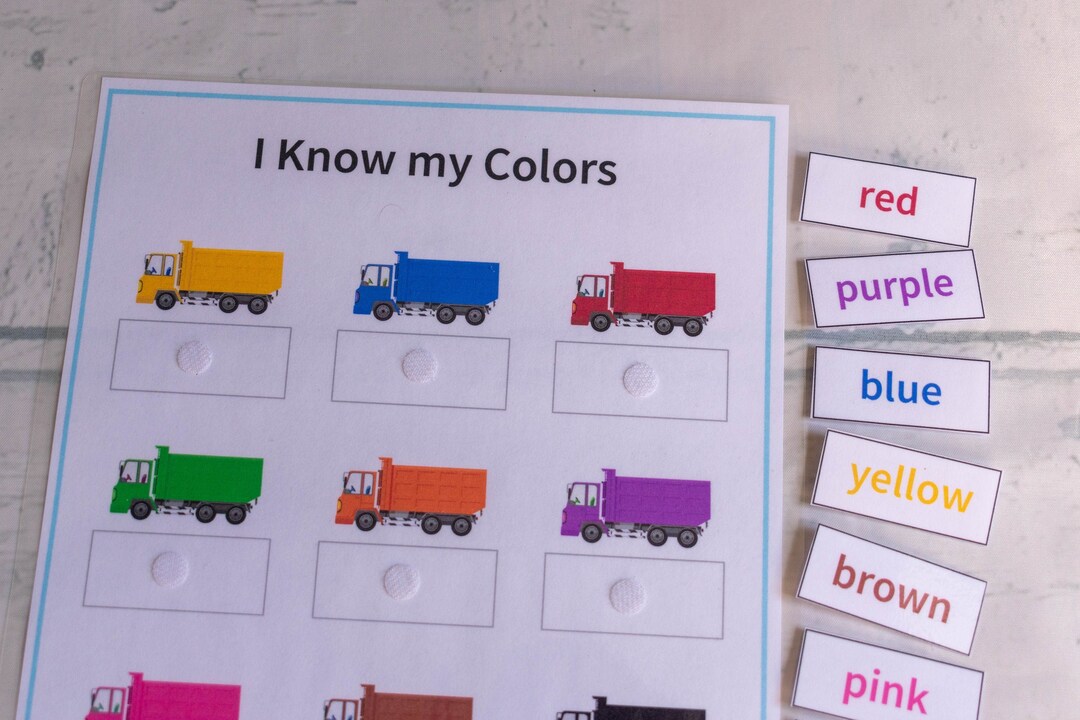 Educational Activity, Color Matching Game, Homeschool Printable, Busy ...