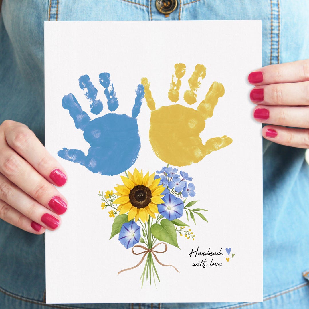 Sunflower Handprint Craft | DIY Mother's Day Gift From Kids | Keepsake ...