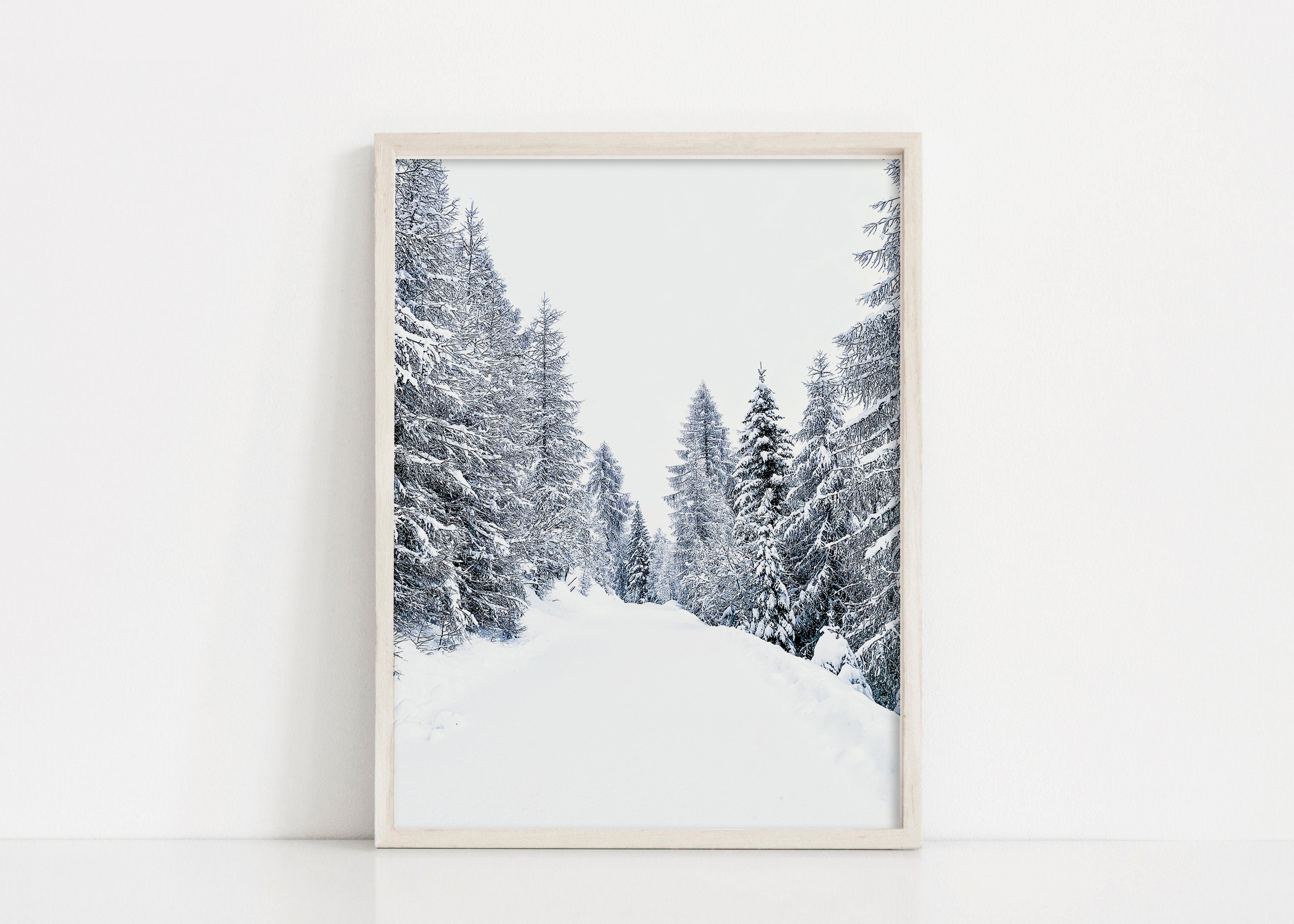 Winter Printable Wall Art Christmas Print Set of 6 Snowy | Etsy