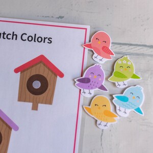 Educational Activity, Colors Matching Game, Homeschool Printable, Busy ...
