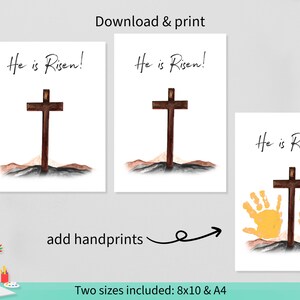 He is Risen Easter Handprint Craft for Kids - Christian Keepsake ...