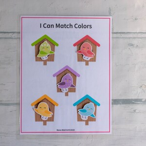 Educational Activity, Colors Matching Game, Homeschool Printable, Busy ...