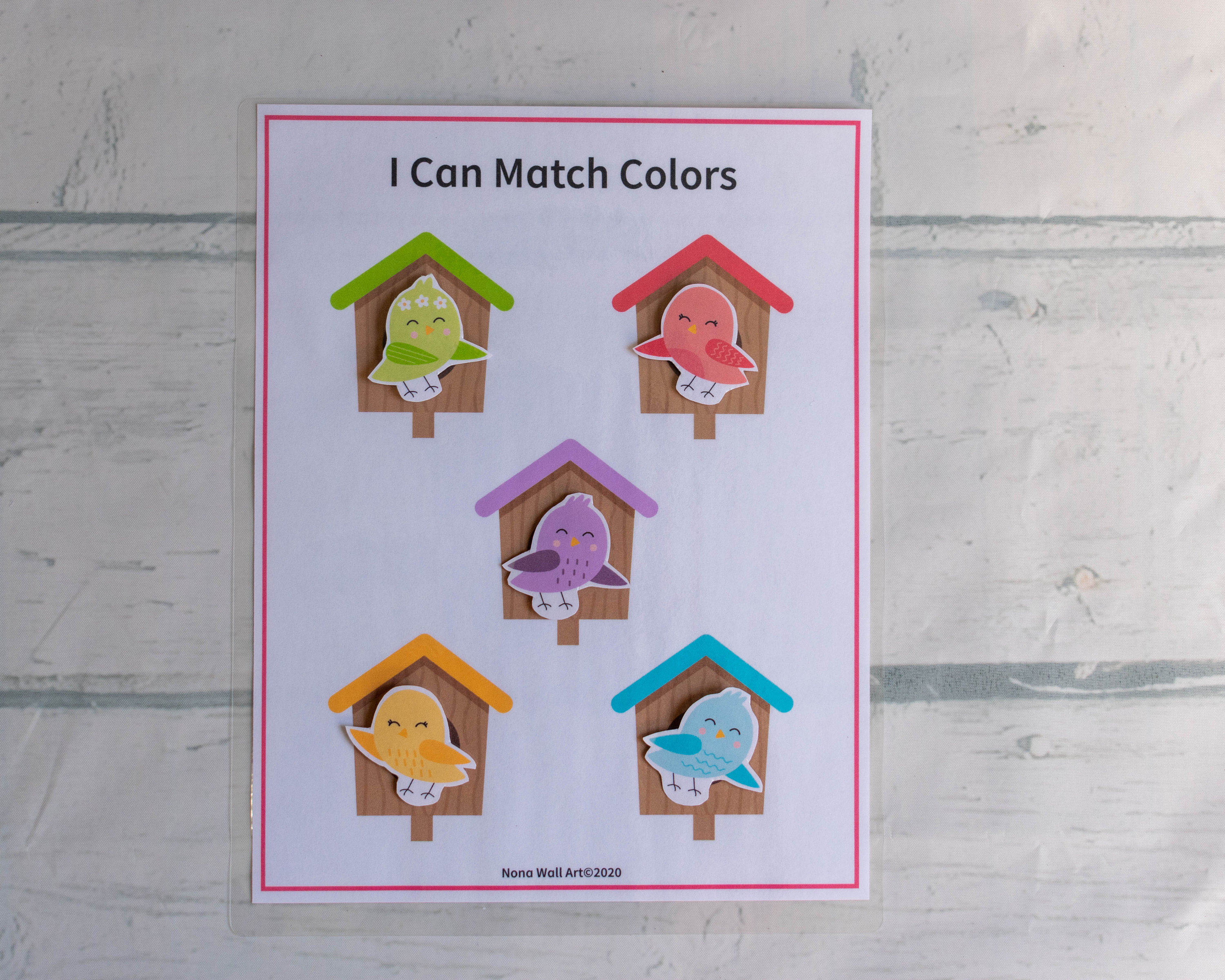 Educational Activity Colors Matching Game Homeschool | Etsy