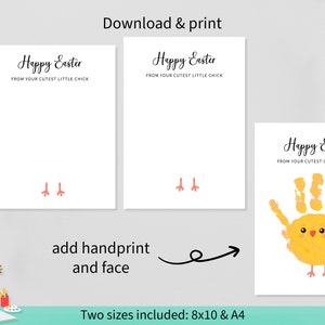 Easter Handprint Craft for Kids Digital DIY Cutest Little Chick ...