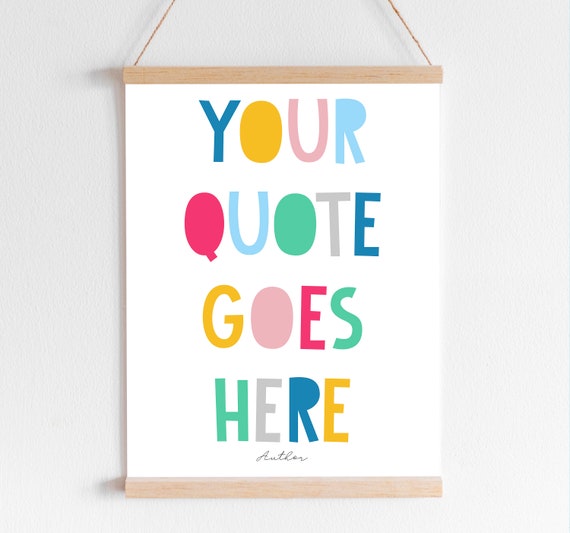 Custom Nursery Quote Colorful Nursery Quote Printable Wall | Etsy