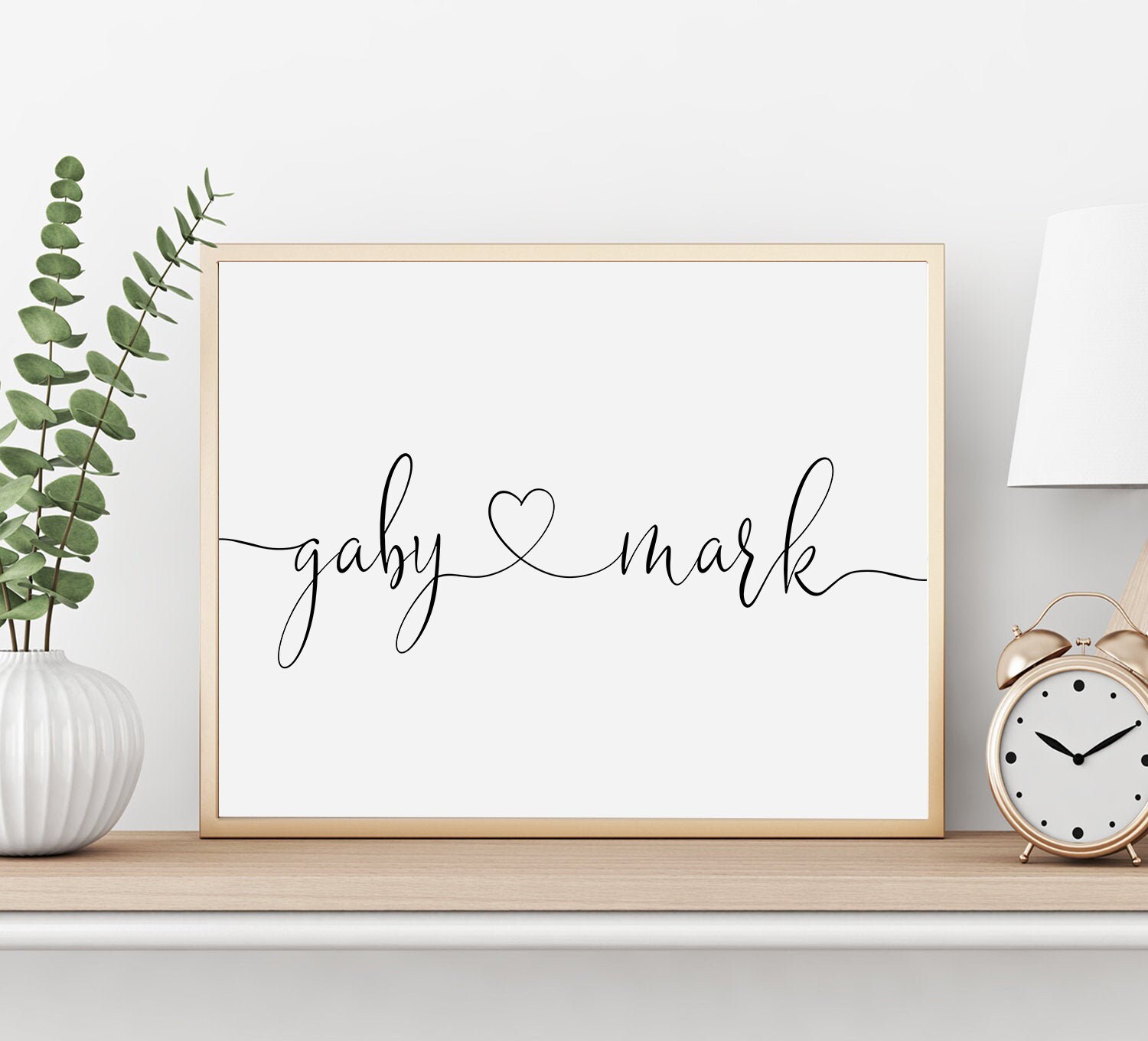 Couple Names Printable Custom Wedding Gift Personalized - Etsy