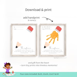 Teacher Appreciation Handprint Gift, the Influence of a Good Teacher ...