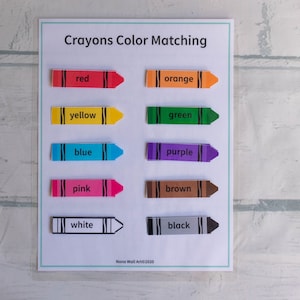 Color Matching Game, Busy Book Printable, Educational Activity ...