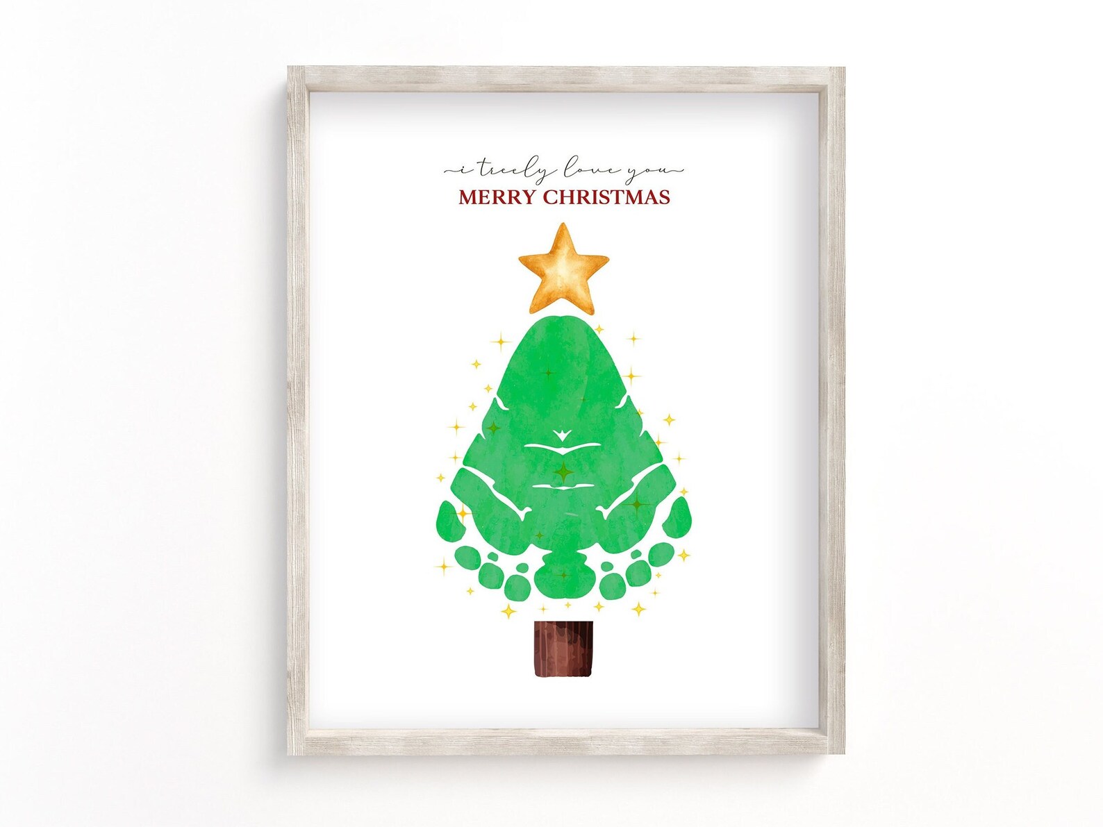 Christmas Tree Footprints / Handprint Art Craft for Kids - I Treely ...