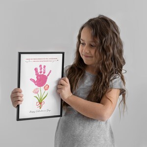 Valentine's Day Handprint Craft | Kids Handprint Art Printable ...
