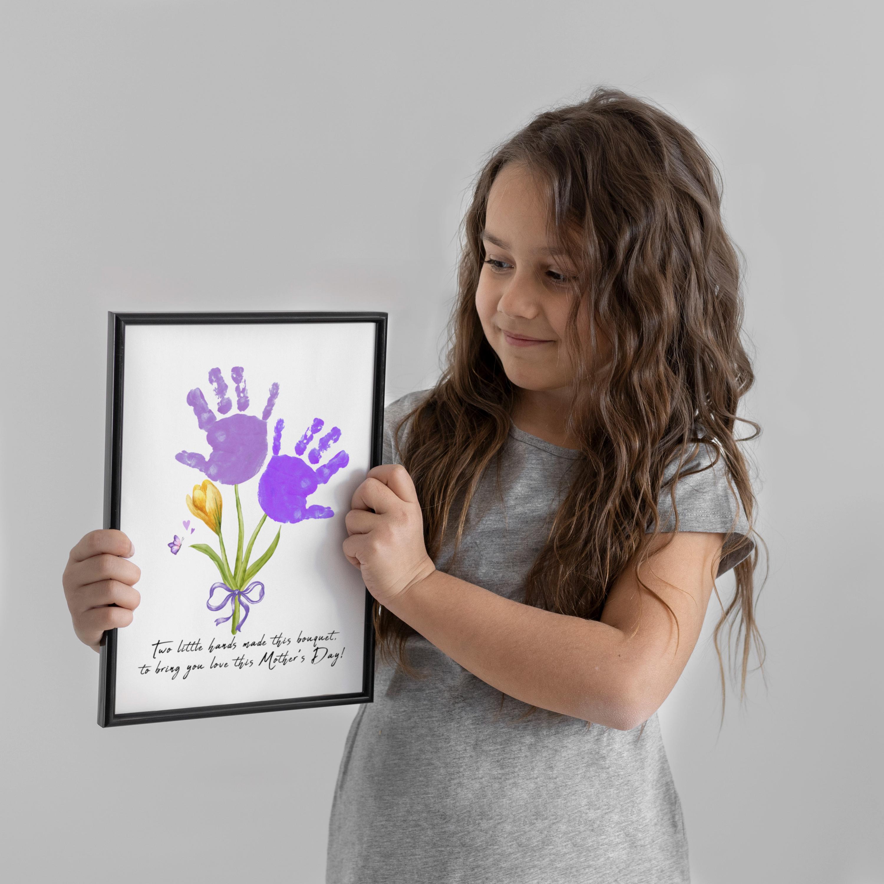 Handprint Bouquet Mother's Day Craft: Sibling Keepsake (digital ...