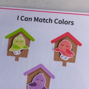 Educational Activity, Colors Matching Game, Homeschool Printable, Busy ...